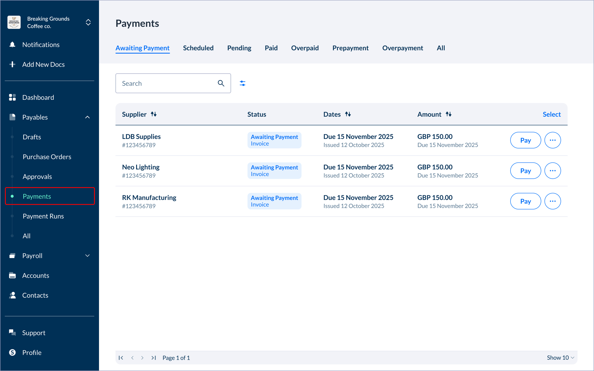 How do I create a Payment Run?