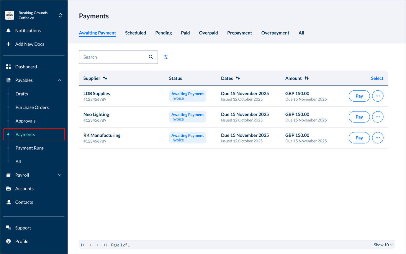 How do I create a Payment Run?