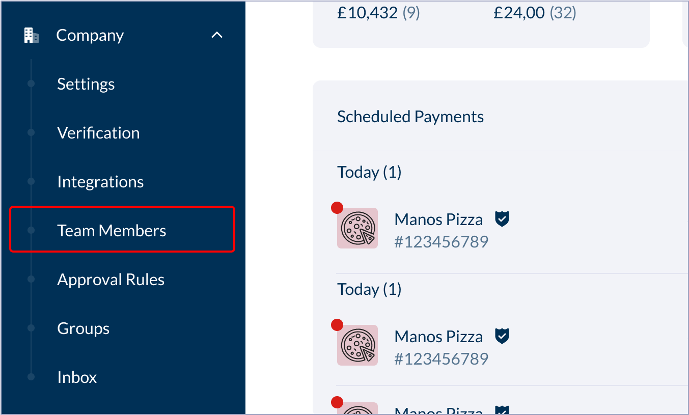 Changing a team member's permissions